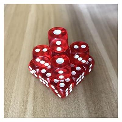 clear red dice