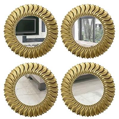 small gold mirrors set