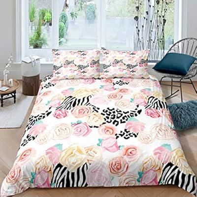 pink leopard print bedding